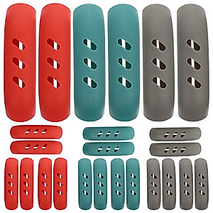 UPKOCH 24pcs Hot Handle Holder Silicone Assist Pan Handle Sleeve Pot Holders Heat-Resistant Cast Iron Skillets Handles Grip Covers for Skillets Frying Pans Casserole Gray Red and Green