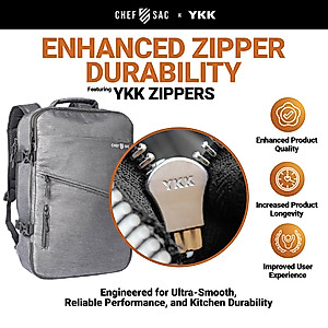 Chef Knife Bag Backpack Set with Knife Roll | Knife Case with 40+ Pockets for Knives and Culinary Tools | Great Knife Bag for Chefs & Culinary Students | Knives & Tools Not Included