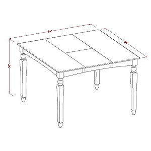 East West Furniture CHEL9-MAH-C Square Counter Height Table8 Stools Set 9 Pc-Linen Fabric Kitchen Chairs Seat-Mahogany Finish Dining Room Table and Frame