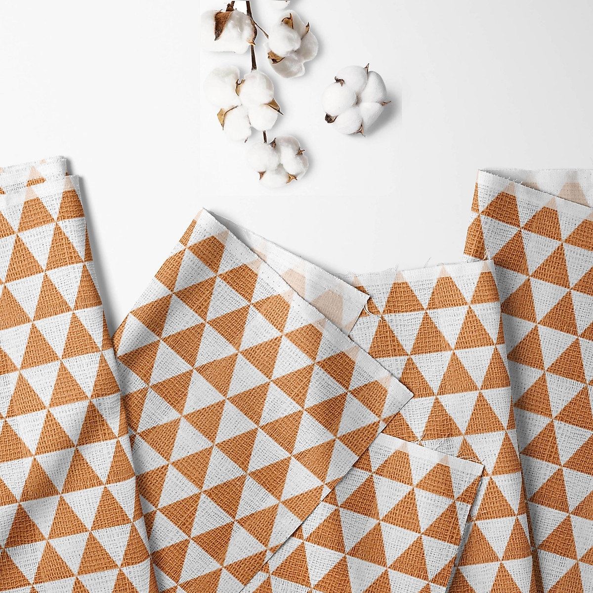 Bacati - 2 Pack Tribal/Aztec/Triangles Silky Soft Breathable 100% Cotton Muslin Baby Crib Fitted Sheets - Fits Standard 28 x 52 x 5 Crib & Toddler Mattresses (Orange Triangles)