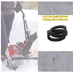 954-04195A Auger Drive Belt for MTD Troy Bilt Cub Cadet Snow Throwers Replaces 754-04195A, 754-04195, 954-04195 (1/2" x 37")