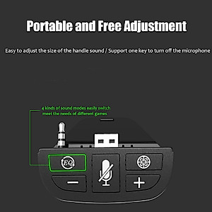 Stereo Headset Adapter for One, Game Controller Mic Headphone Converter, Sound Enhancer, Adjust Audio Balance Volume, Mic Directly, for One