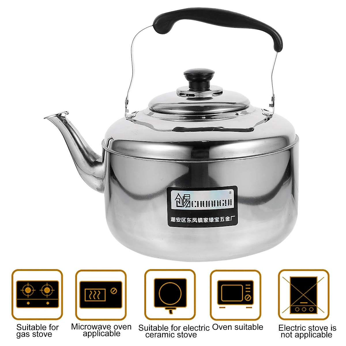 HEMOTON Stovetop Tea Kettle Stove Top Kettle Gooseneck Kettle Water Pouring Kettle Stainless Steel Stovetop Kettle Tea Kettle Stovetop Coffee Electric Tea Pots Heating Kettle Juice Can Gas