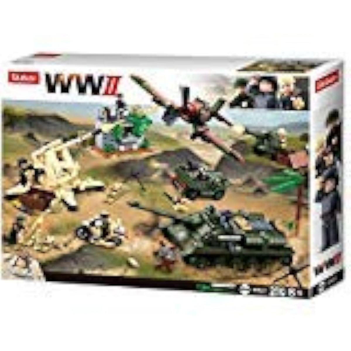 SlubanKids Creative Building Blocks Set | Imaginative Indoor Games Toys for Kids | Army Building Blocks WWII Series (WWII Battle of Kursk) 998 Pc