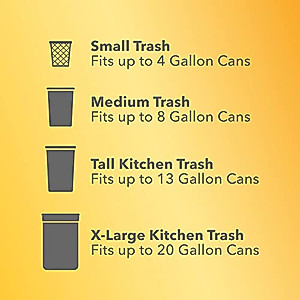 Glad ForceFlex MaxStrength with Clorox Tall Kitchen Drawstring Trash Bags, 13 Gallon Grey Trash Bags, Eucalyptus and Peppermint Scent, 90 Count