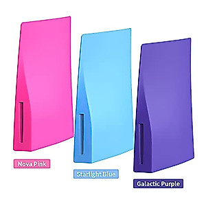 Face Plates Cover Skins Shell Panels for PS5 Disc Edition Console, Playstation 5 Accessories Faceplate Protective Shell Replacement Plate Dustproof Anti-Scratch (Nova Pink)