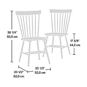 Sauder New Grange Spindle Back Chairs, Wood, Black finish