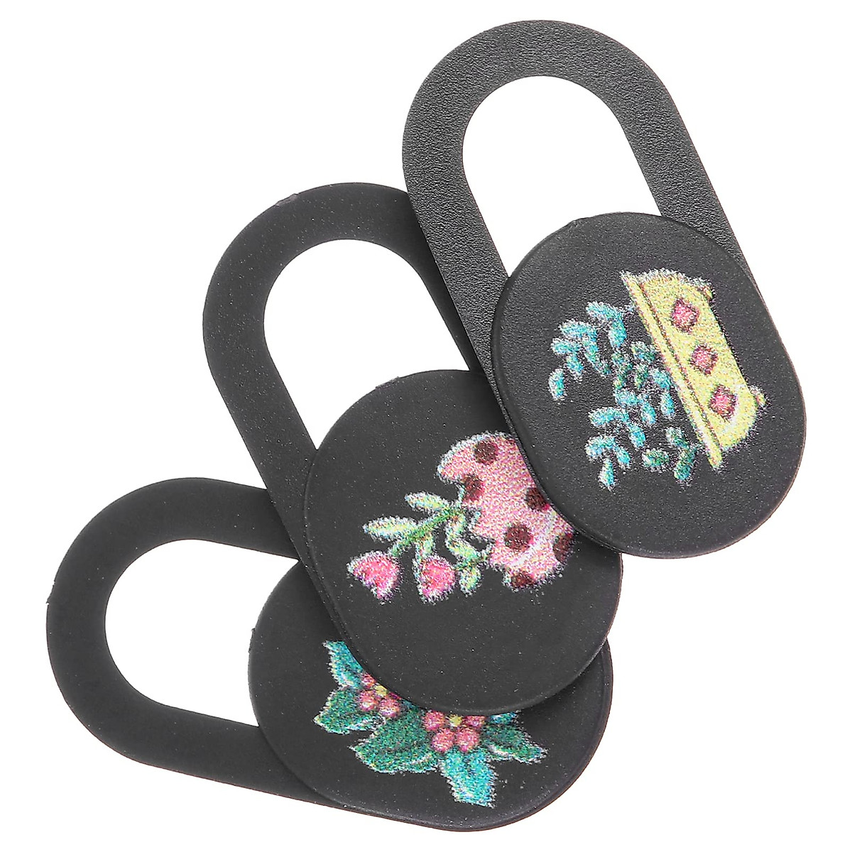 Hemobllo 3pcs Camera Cover Computers Laptops Phone Webcam Cover Smartphone Anti Covers Laptop Webcam Covers Webcam Slider Sticker Camera Stickers Security Cover Cartoon Flowers Abs Plastic