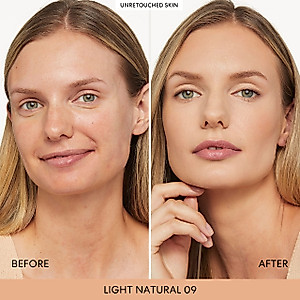 bareMinerals Barepro Performance Wear Liquid Foundation SPF 20, Breathable Makeup for Face, Full Coverage, 24HR Wear, Natural Matte Finish, Vegan (Light Natural 09)