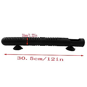 FMHXG Aquarium Heater Protective Case 30.5cm Detachable Design Black Heating Rod Sleeve Heater Guard Protector Protective Cover Guard with Suction Cups for Fish Tank Water Aquarium Heater Protector