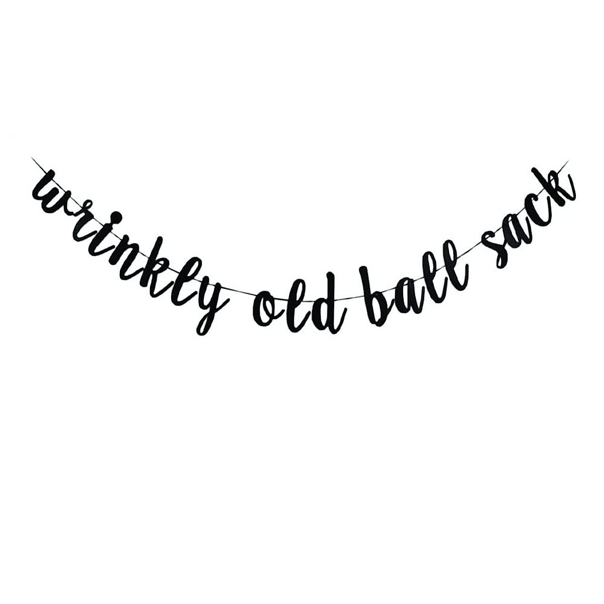 Wrinkly Old Ball Sack Banner Funny Decorations for 30th 40th 50th 60th 70th 80th Birthday Party Sign Props