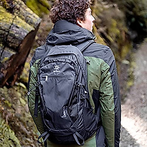 KAILAS Q-WIND II 28L Hiking Daypack with Rain Cover for Men Women Waterproof Lightweight Backpack Travel Outdoor Dark Black