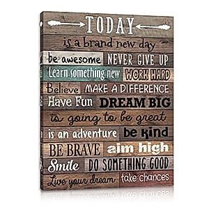 Office Quotes Inspirational Wall Art Designs for Modern Home Decor Stretched and Framed Ready to Hang