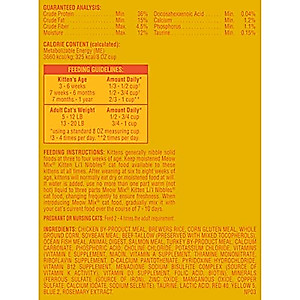 Meow Mix Kitten Li'L Nibbles Dry Cat Food, 3.15 Pound Bag (Pack of 4)