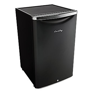 Danby DAR044A6MDB-6 4.4 Cu.Ft. Mini Fridge, Compact Refrigerator for Bedroom, Living Room, Bar, Dorm, Kitchen, Office, E-Star Rated with Door Lock, Black