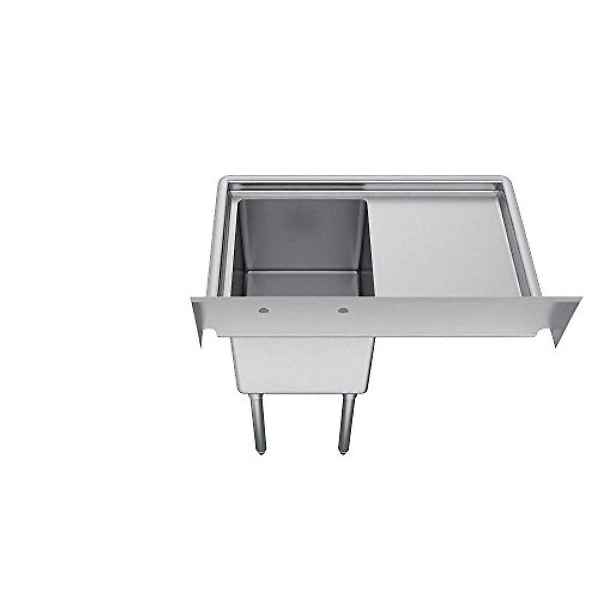 Elkay Dependabilt Stainless Steel 36-1/2" x 25-13/16" x 43-3/4" 16 Gauge One Compartment Sink w/ 18" Left Drainboard and Stainless Steel Legs