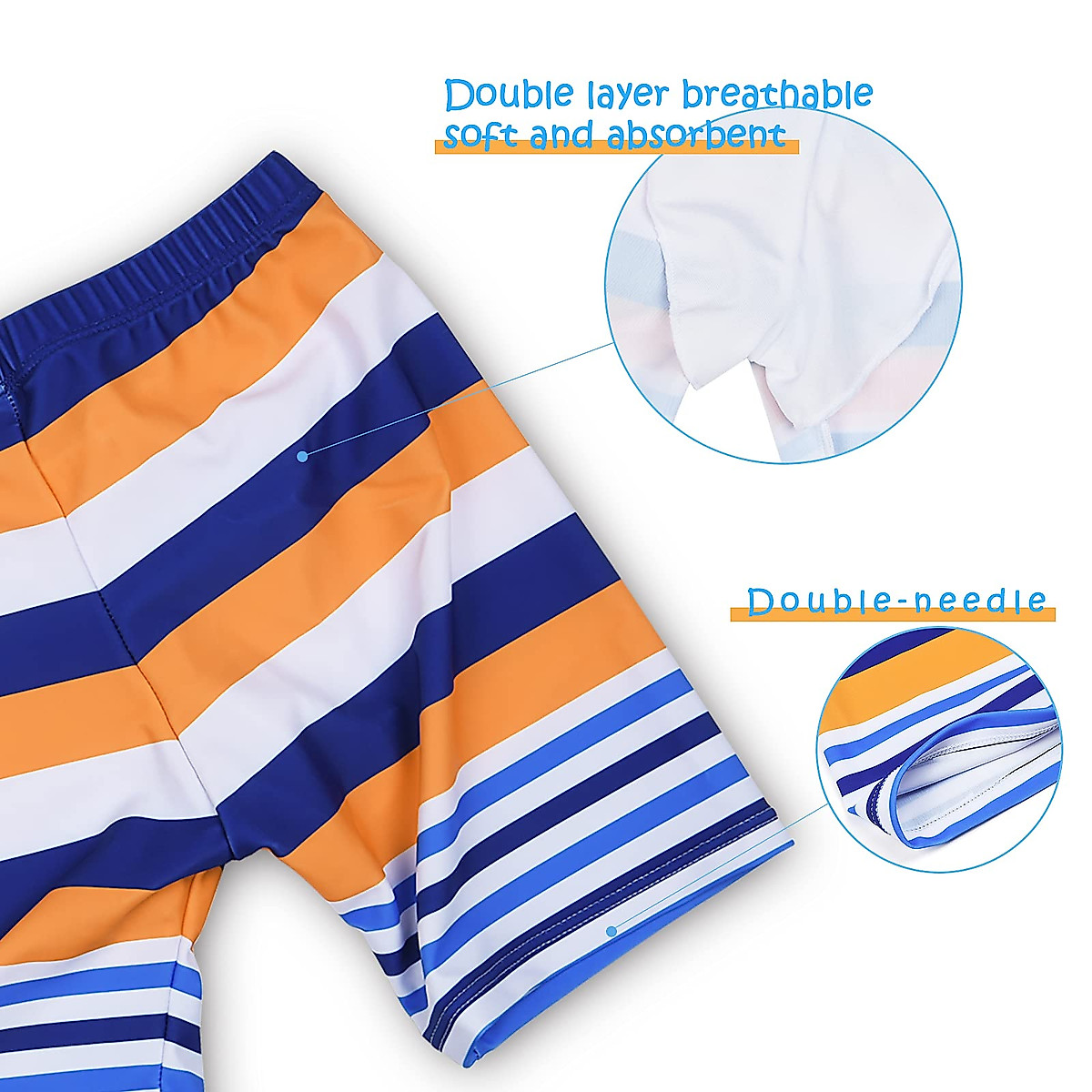 Toddler Boys 2-Pieces Dinosaur Bathing Suit Trunk and Rashguard Kids T-Rex Printed Swimwear Swimsuit Short Sets