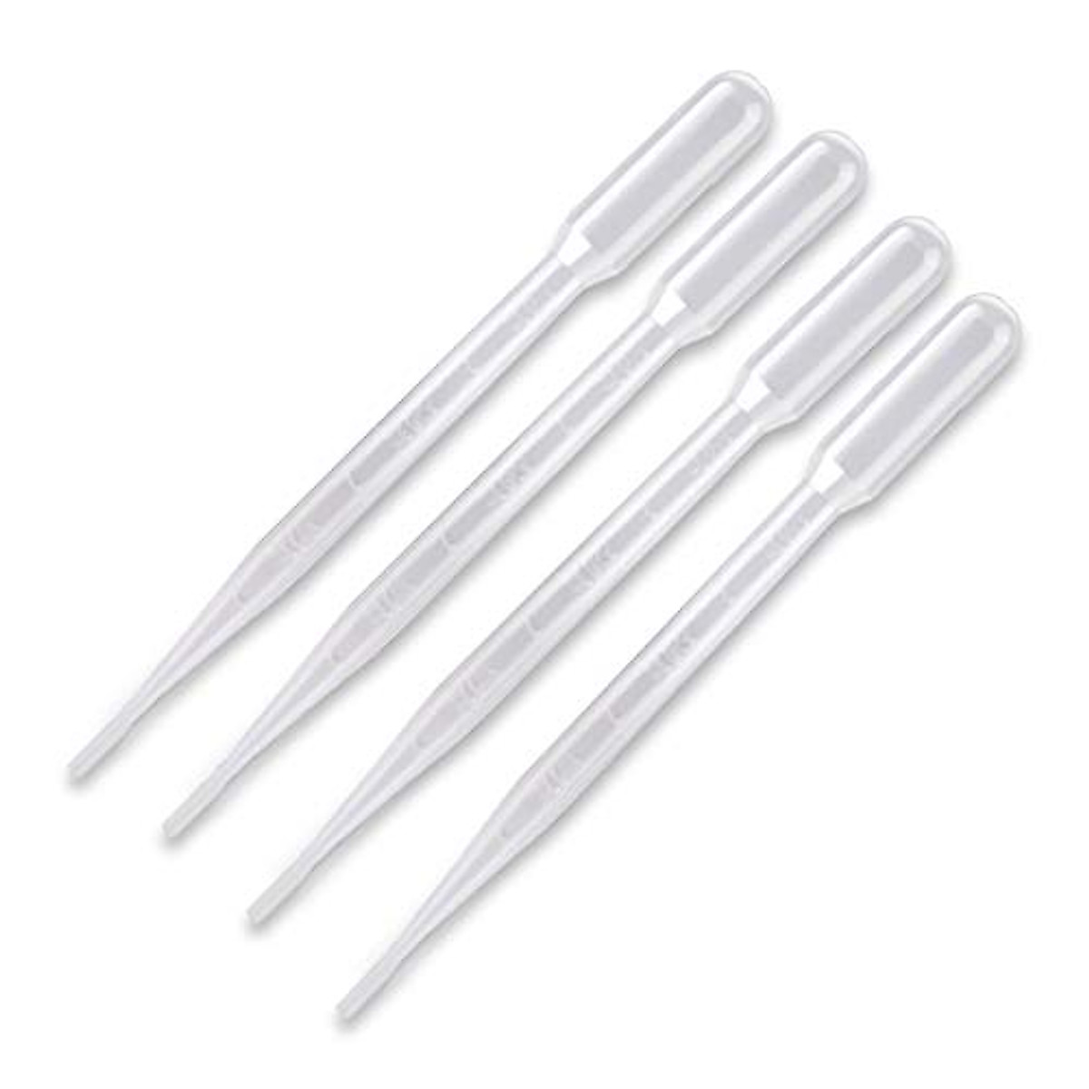 stonylab Pipette Droppers 3 ml, Graduated Plastic Transfer Pipettes for Essential Oils, Clear and Dis (3ml, 100 Packs)