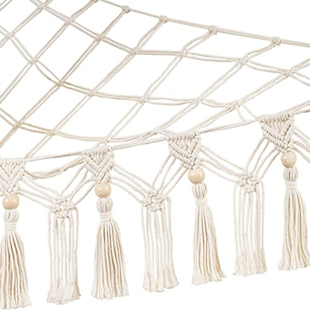 Isuesee Stuffed Animal Net or Hammock Macrame Toy Holder with String Lights Wall Mounted Hanging Corner Toys Storage Organizer Boho Decor for Nursery Kids Room