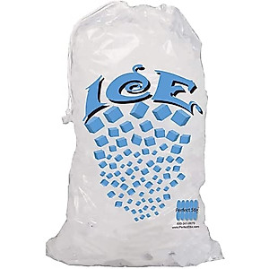 Concession Essentials Icebags 100ct 10lb Ice Bags with Drawstring.Drawstring Closure Durable Ice Bags