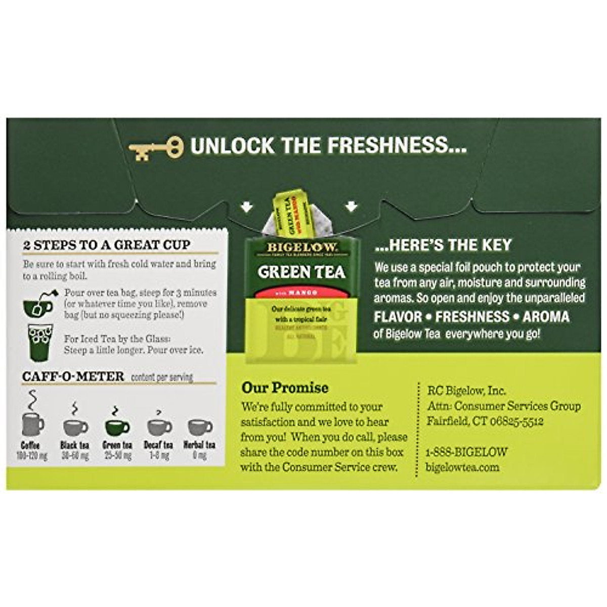 Bigelow Tea Green Tea with Mango, 20 ct