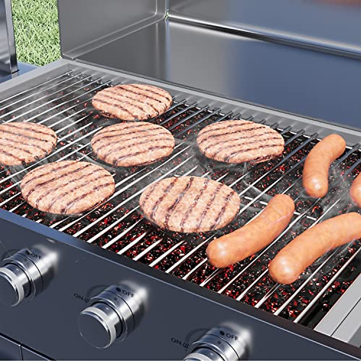 LOCVCDA 17" Cooking Grates for Home Depot Nexgrill 720-0830H, 720-0830D, 720-0783E, 720-0783C, 17 Inches Stainless Steel Cooking Grids Grill Replacement Parts for Nexgrill 720-0888 720-0888N