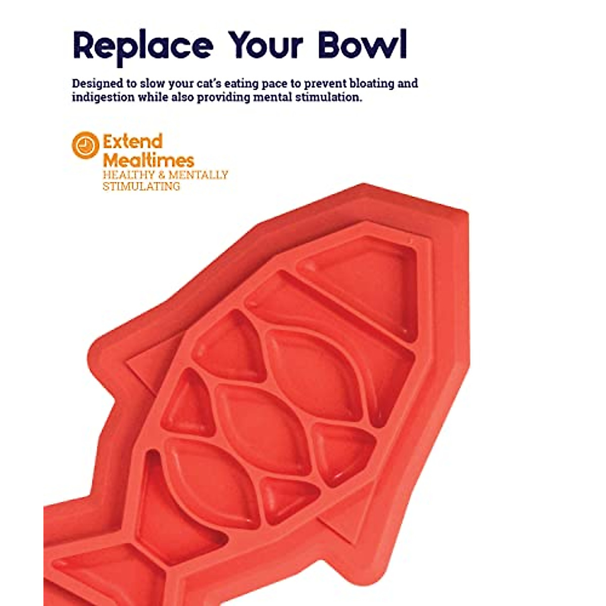 Catstages Fishie Fun Feed Mat - Slow Feeder Cat Bowl