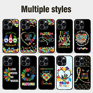 Autistic Awareness Phone Cases Best Gifts for Adult Autism Love Need No Words Cover for Samsung Galaxy S10 S20 S21 S22 S23 S24 S25 Ultra Plus FE Edge | for iPhone Moto for Pixel