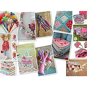 Quilting Fabric, Misscrafts 200pcs 6" x 6" (15x15cm) Cotton Craft Fabric Bundle Squares Patchwork Pre-Cut Quilt Squares for DIY Sewing Scrapbooking Quilting Dot Pattern