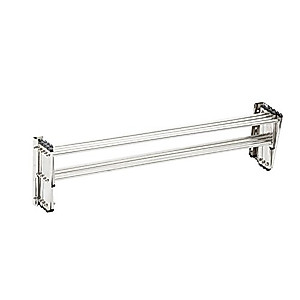 AERO W Racks Stainless Steel Wall Mounted Collapsible Laundry Clothes Drying Rack 60 Pound Capacity 22.5 Linear Ft