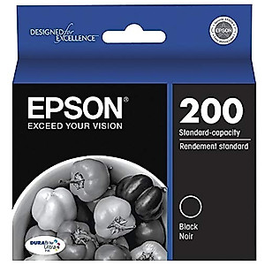 Epson Genuine 200 (T200120) DURABrite Ultra Black Ink Cartridge 2-Pack