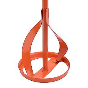 Paint & Mortar Mixer| 16" L, 3" Dia Compound, Sealer, Grout, Thinset, Plaster, Mud, Cement Mixer Stirring Paddle -Professional Paint Mixer Attachment-Zinc Plated Steel (Style# 01)