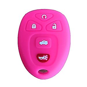 KAWIHEN Key Fob Cover Compatible with Buick Cadillac Chevrolet Chevy GMC Pontiac Saturn 5 Buttons key fob KOBGT04A 22733524 10305091 10305092 OUC60270 OUC60221 15913415 15857839