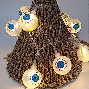 PVC LED Halloween Lamp,Party Battery Operated Eye Fairy Lamp Indoor Outdoor Garden Tree Decoration Wire Lamp
