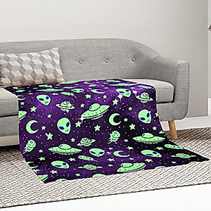 Fleece Throw Blanket - Lightweight Soft Warm Comfort Blankets for Couch Bed Sofa and Home Decor Blankets for All Seasons,60" X80",Alien Galaxy