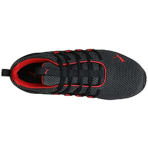 PUMA mens Axelion Running Shoe, Black/High Risk Red, 10.5 US