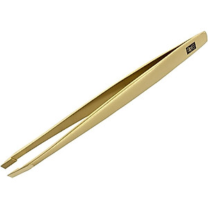 ZWILLING Beauty TWINOX Slant Tip Tweezers, Slanted Tip for Precise Hair Plucking, Durable Stainless-Steel Tweezers, Premium Facial Care, Gold Edition