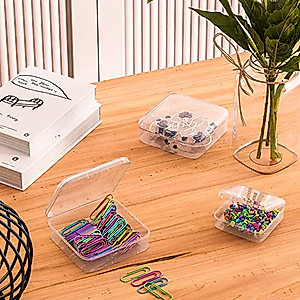 60 Pcs Mixed Sizes Mini Clear Plastic Bead Storage Containers With Lids, Mini Storage Box. Small Bead Boxes And A Big Storage Case, Small Transparent Boxes Organizers for Beads, Jewelry, Diamond Painting, Tools, Craft Supplies