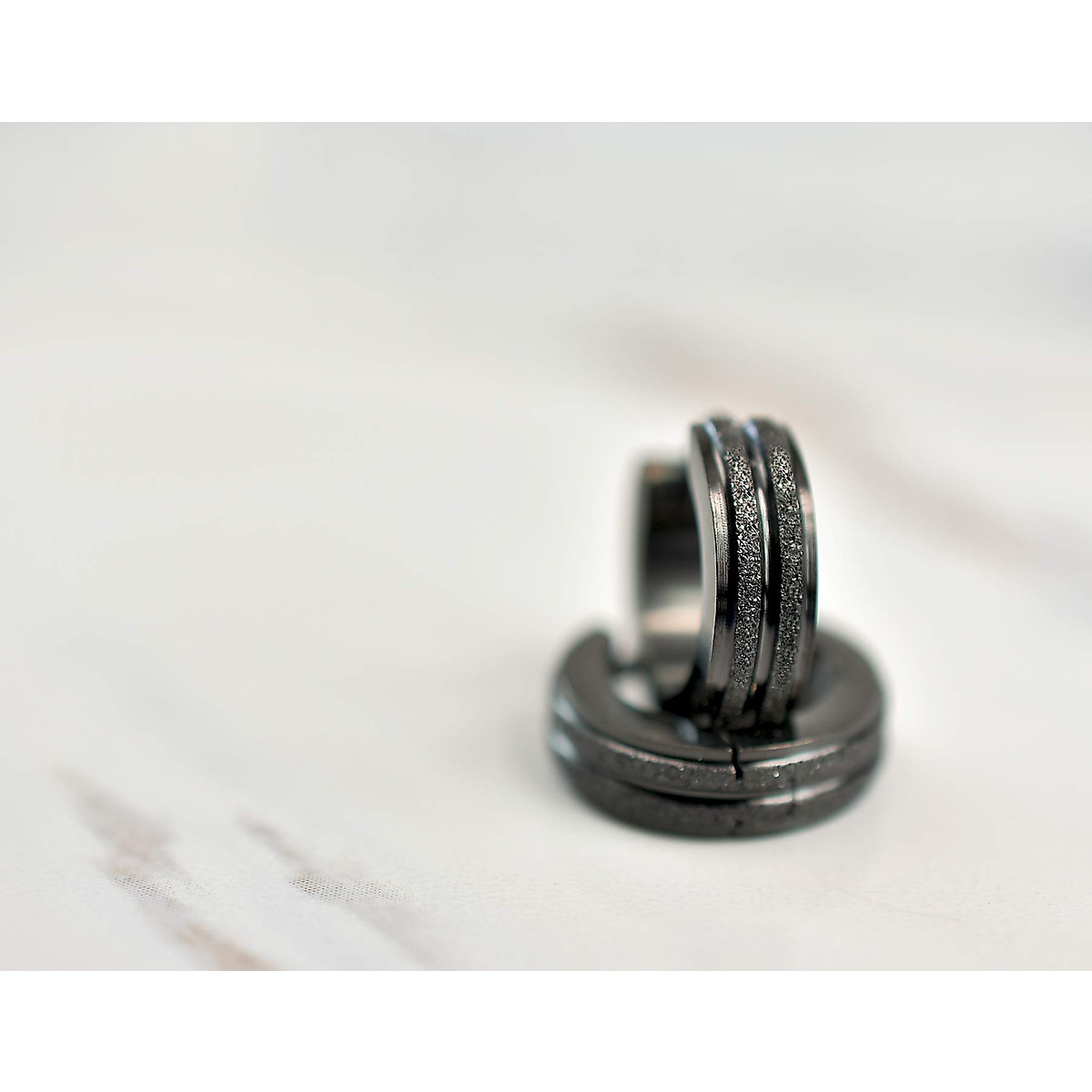 Stainless Steel Hoop Earrings For Men's Women's,Silver/Gold/Black/Blue Hypoallergenic Round Huggie Earrings,Fashion Punk Earrings Piercing Jewelry,Simple Stylish Loop Earring,Gift for Him Her Birthday