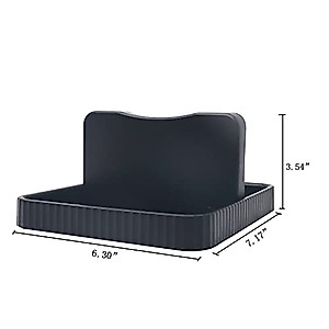 Lid Holder, Spoon Rest for Countertop, Cooking Ladle/Spatula/Spoon Holder for Stove Top, Square, Black