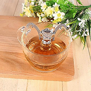 Cute Stainless Steel Loose Tea Leaf Infuser Ball Strainer Filter Diffuser Herbal Spice Monkey