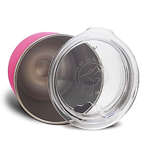 SkunkWerkz Wine Glass Tumbler, Cancer Awareness Ribbon, Personalized Engraving Included (Pink)