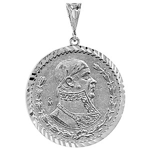 Sterling Silver Mexican 1 Peso Bezel 34 mm Coins Prong Back Diamond Cut Coin NOT Included