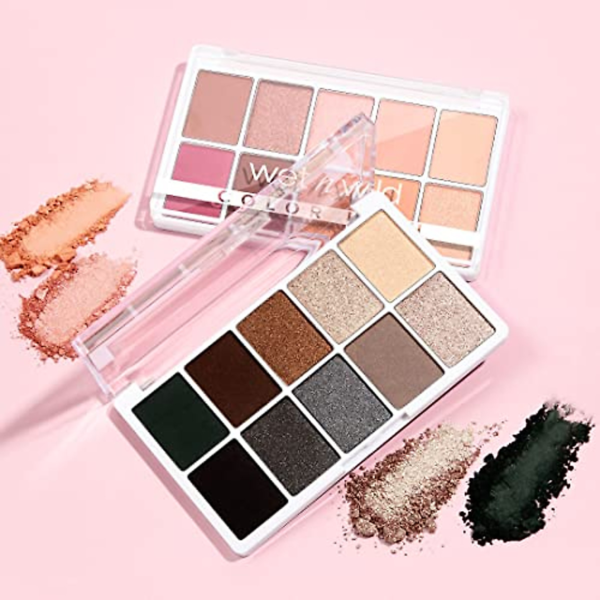 Wet n Wild Color Icon 10-Pan Eyeshadow Makeup Palette, Blue Lights Off, Long Lasting, Shimmer, Metallic, Glittery, Matte, Rich Smooth Pigment, Cruelty Free