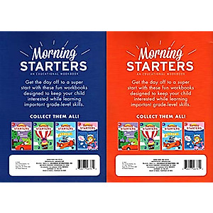 First Grade & Second Grade - Morning Starters Educational Workbooks - Set of 2 Books - v11