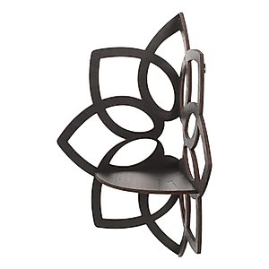 ＫＬＫＣＭＳ Flower Shape Corner Shelf,Wall Corner Shelf, Home Decoration Rack, Flower Shape Storage Rack, Wood Floating Shelves