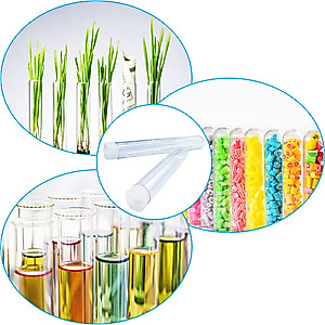 50Pcs Clear Plastic Test Tubes with Rack,16 x 100mm Tube with Caps and 50 Holes Tubes Rack,Test Tube Set for Scientific Experiments,Candy,Beads,Liquid Storage,Party Decor