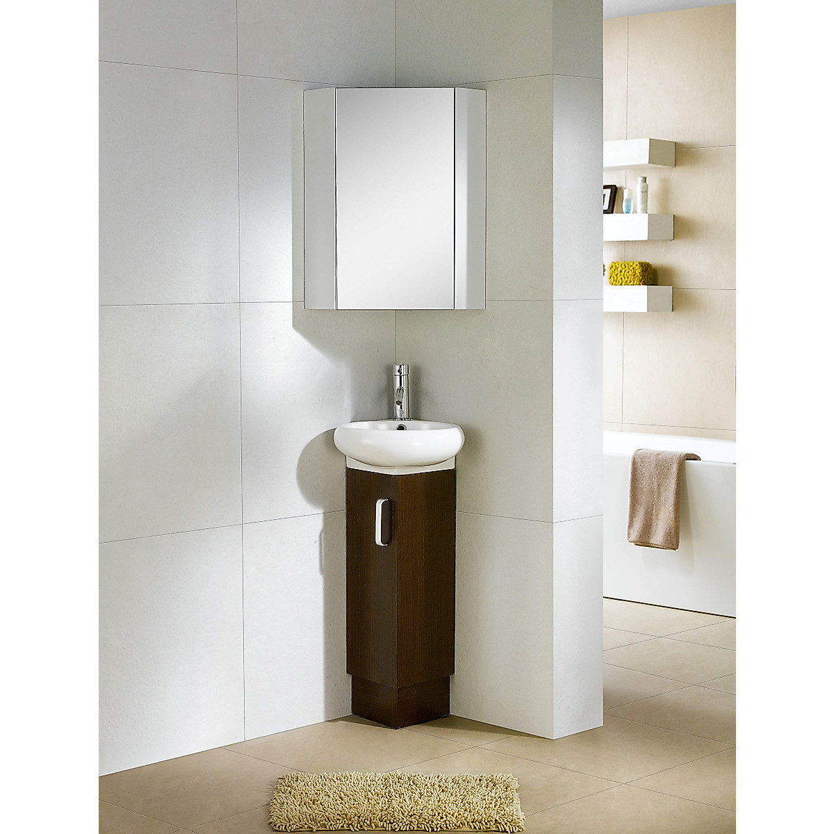 Fine Fixtures Milan Matte Vanity with Vitreous China Sink (Wenge)