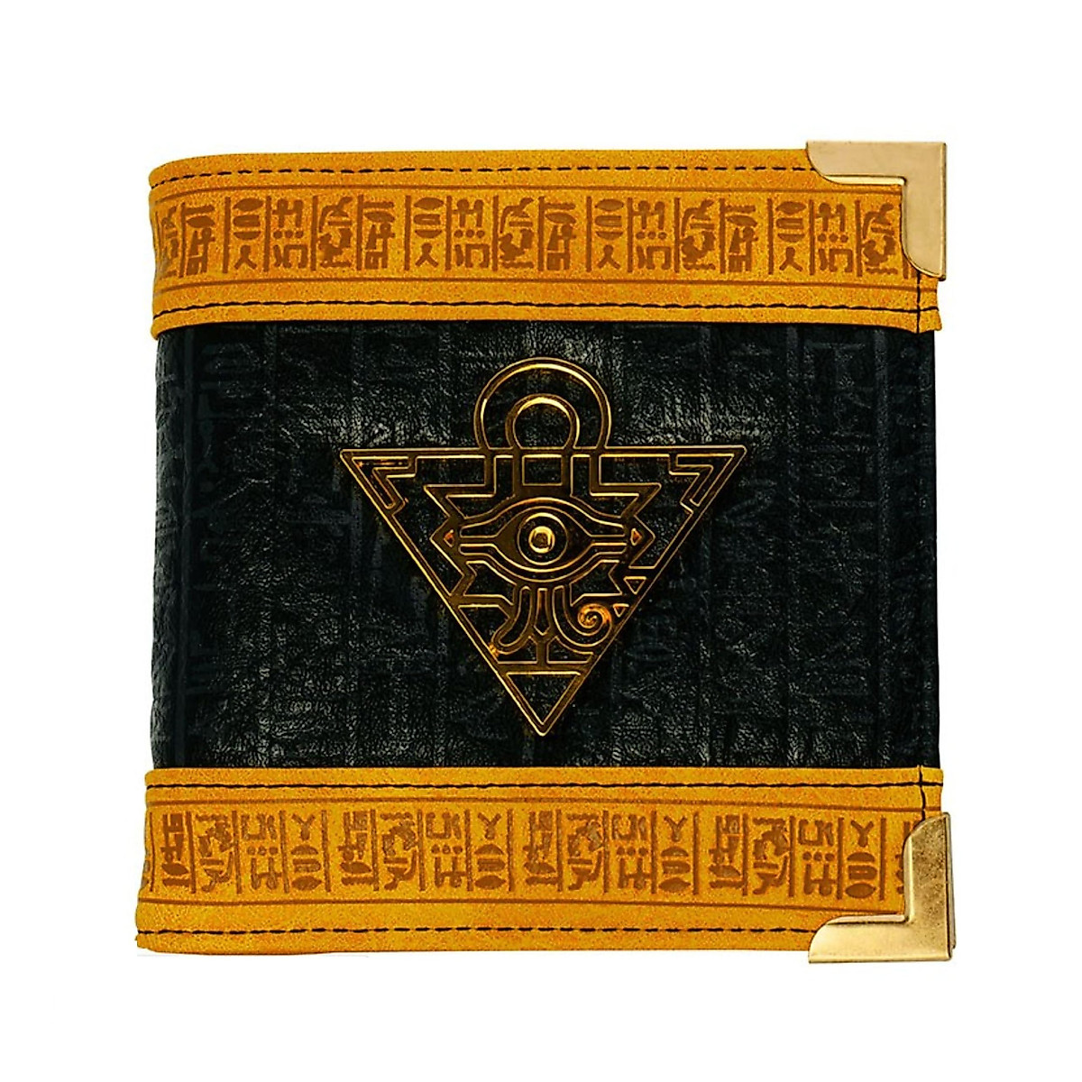 ABYSTYLE Yu-Gi-Oh! Bi-Fold Multipurpose Wallet Millenium Puzzle Premium 3.74" x 4.3" Money Credit Card Holders Anime Manga Merch Accessories Gift