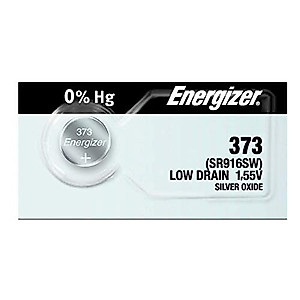 Energizer Battery 373(SR916SW) Silver Oxide 1.55V (5 Batteries Per Pack)
